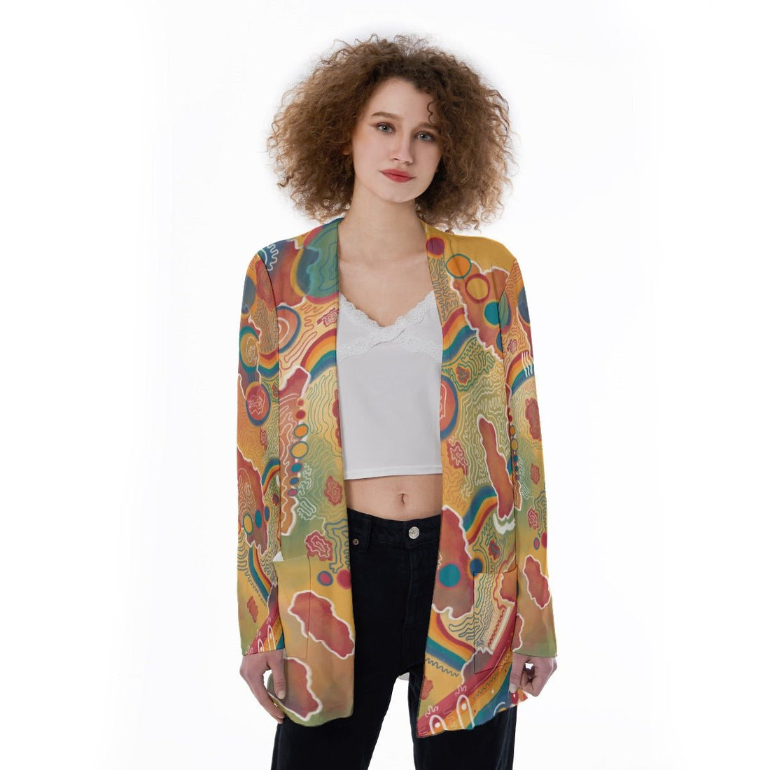 "Mitochondria Map" - Women's Cardigan – All Around Artsy Fashion