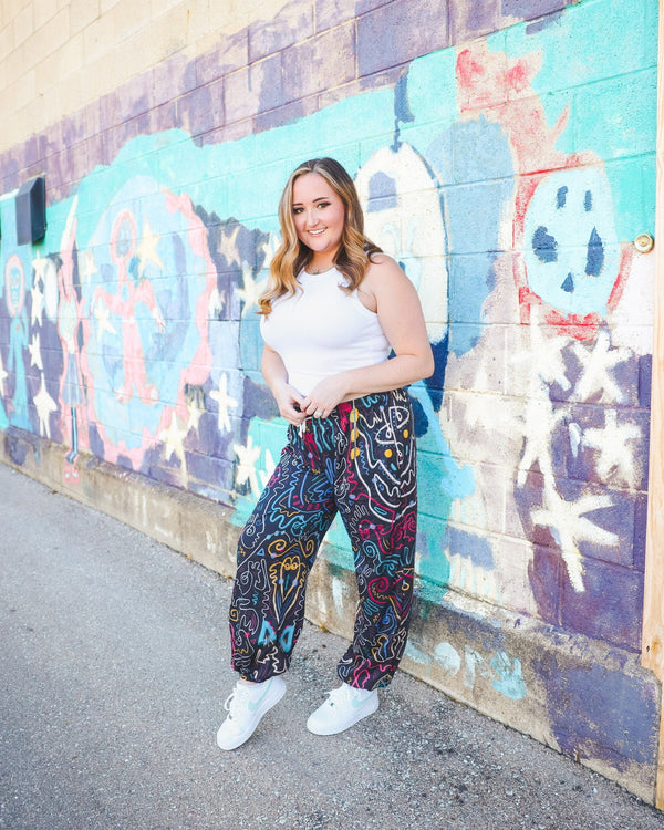 "Soul Scribbles" - Women's Pants – All Around Artsy Fashion